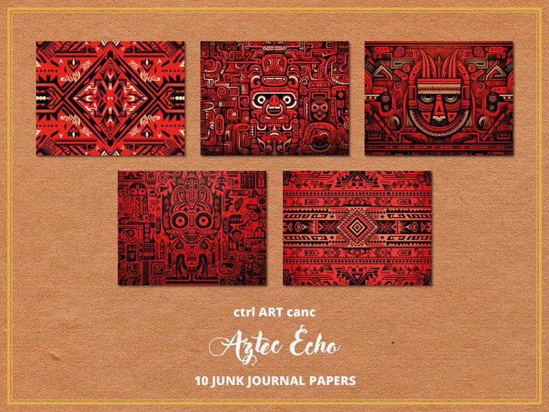 Aztec Maya Inca Digital Paper: AI Pattern Background (JPEG) - Etsy