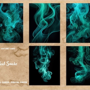 Smoke Printable Paper Smoke Effect Screen Smoke Teal Smoke Printable ...