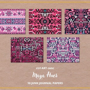Aztec Digital Paper Maya Journal Kit Inca Printable Paper Maya ...