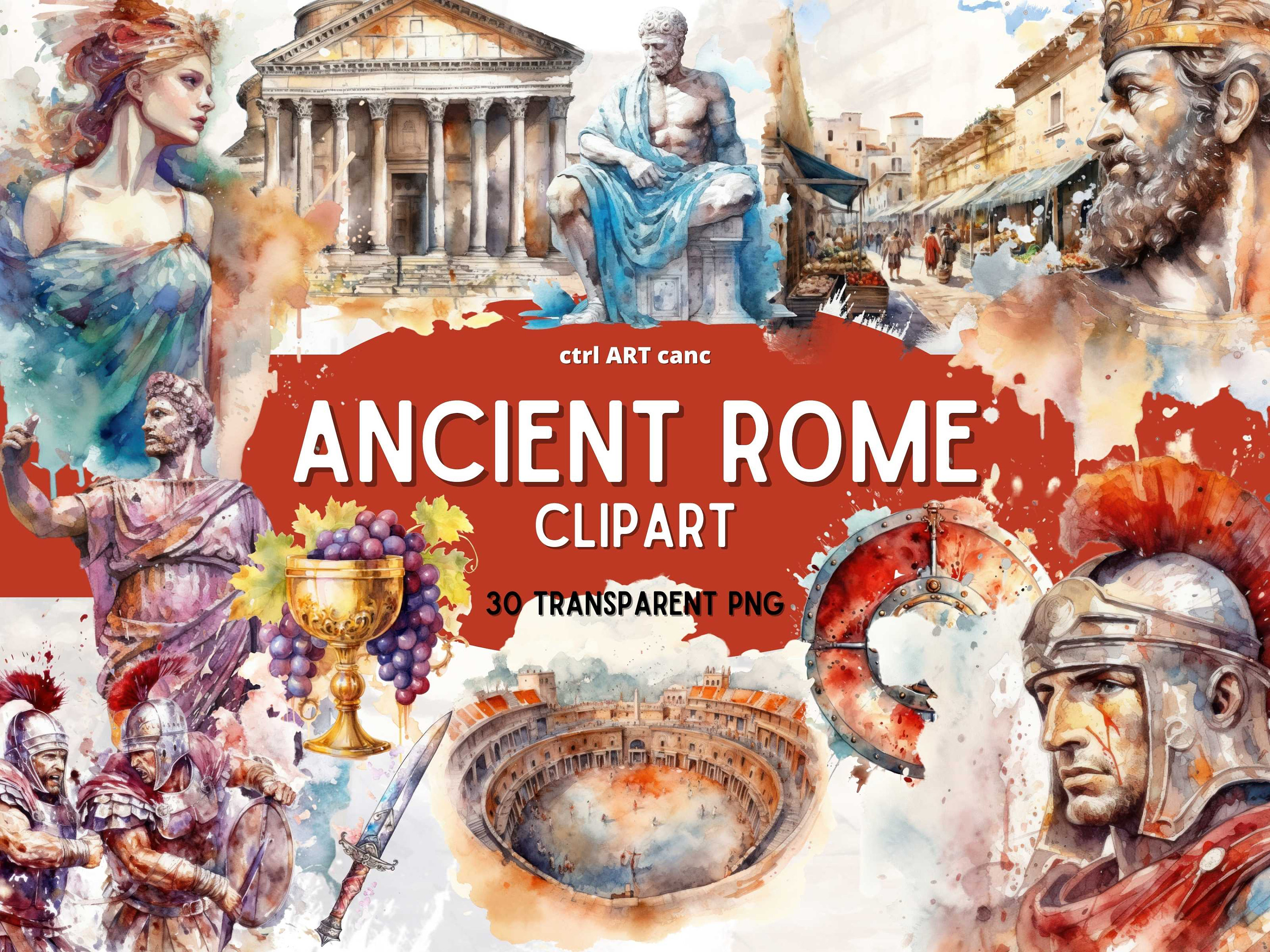 Ancient Rome Clipart Rome Clipart Historical Clipart - Etsy