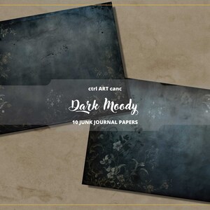 Dark Journal Kit Junk Journal Printable Paper for Scrapbook Paper ...