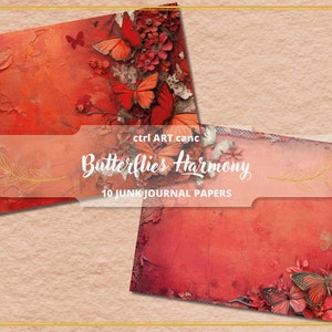 Butterfly Junk Journal Kit: Lace Paper, Scrapbook Paper (digital ...