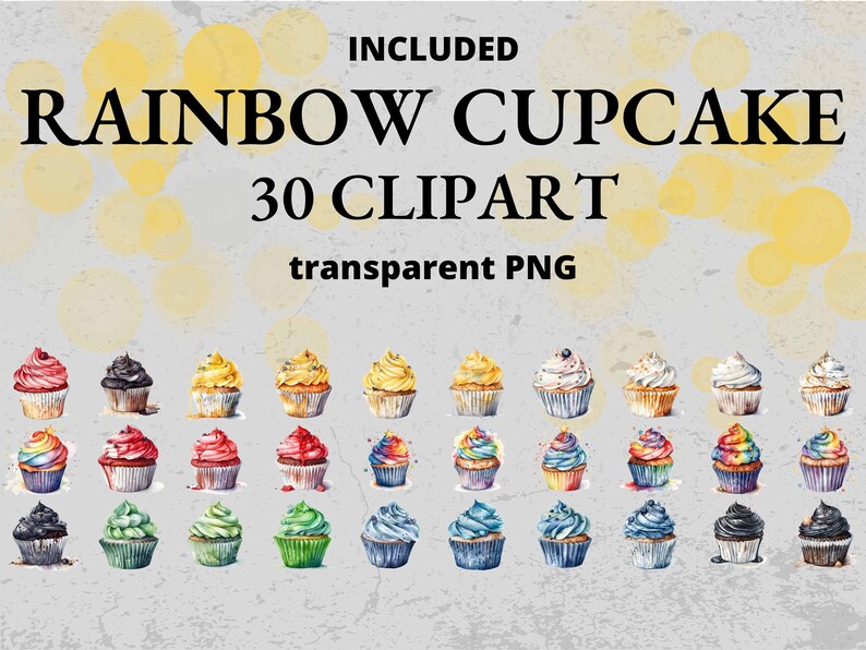 90 Cupcake Clip Art Bundle Cupcakes Bundle Floral Cupcake - Etsy