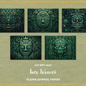 Aztec Digital Paper Maya Journal Kit Inca Printable Paper Maya ...