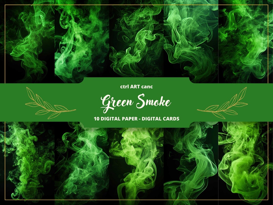 Smoke Printable Paper Smoke Effect Screen Smoke Green Smoke Printable ...