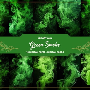 Smoke Printable Paper Smoke Effect Screen Smoke Green Smoke Printable ...
