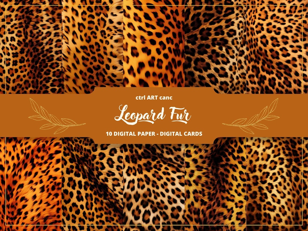 Leopard Fur Digital Paper, Leopard Pattern, Leopard Decor, Leopard ...