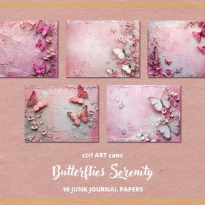 Butterfly Junk Journal Kit Butterfly Scrapbook Kit Butterflies Digital ...