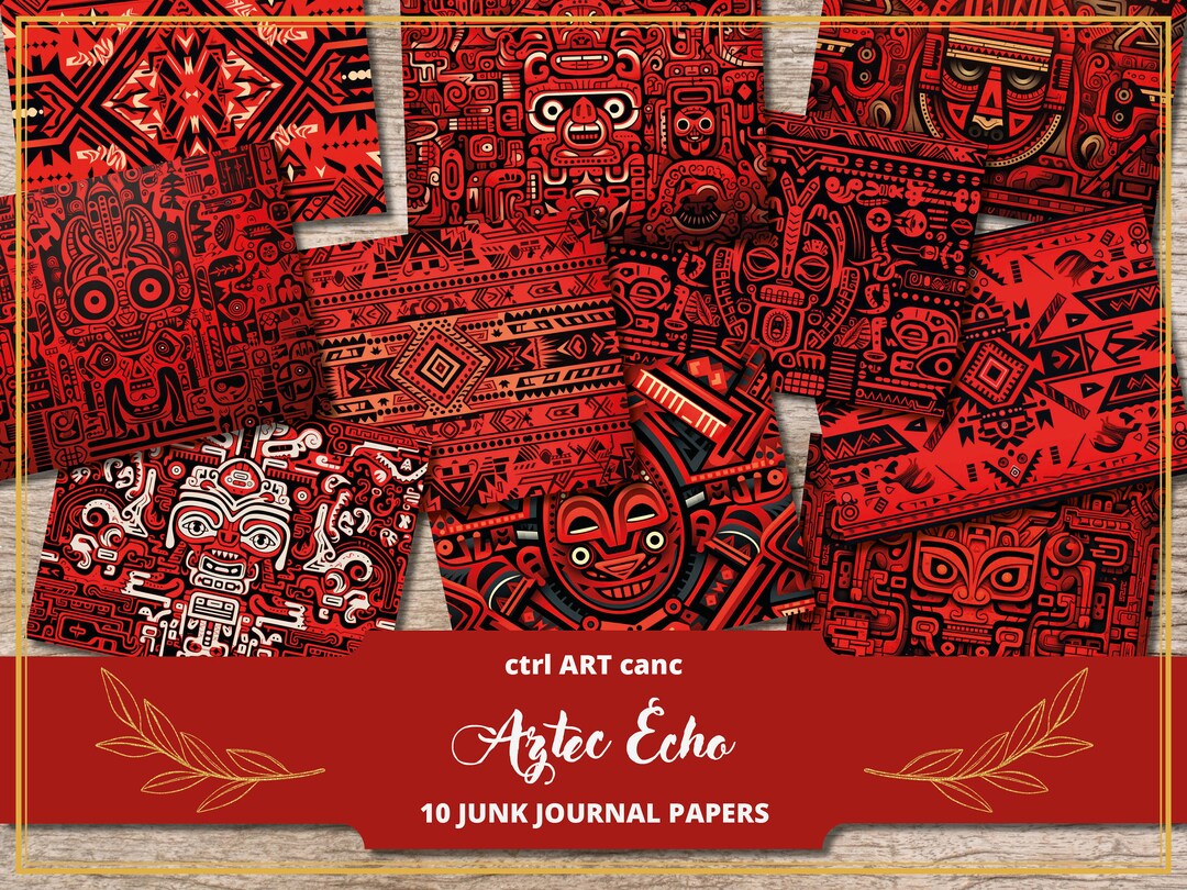 Aztec Digital Paper Maya Journal Kit Inca Printable Paper Maya ...