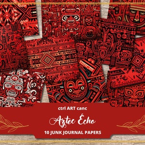 Aztec Digital Paper Maya Journal Kit Inca Printable Paper Maya ...