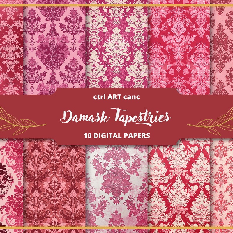 Pink Damask Pattern - Etsy