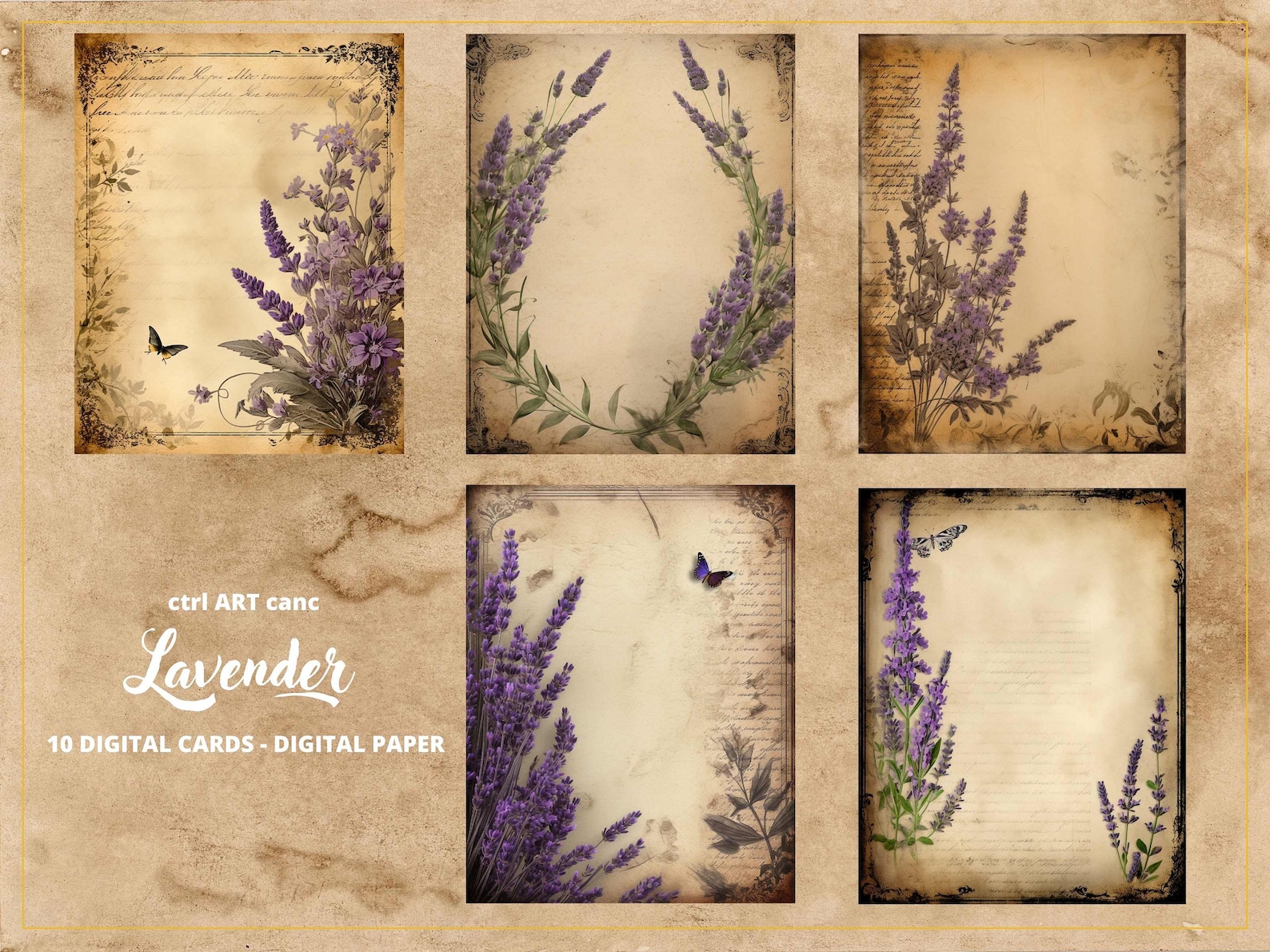10 Lavender Printable Paper Lavender Digital Paper Lavender - Etsy