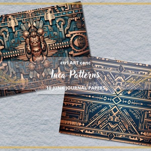Aztec Digital Paper Maya Journal Kit Inca Printable Paper Maya ...