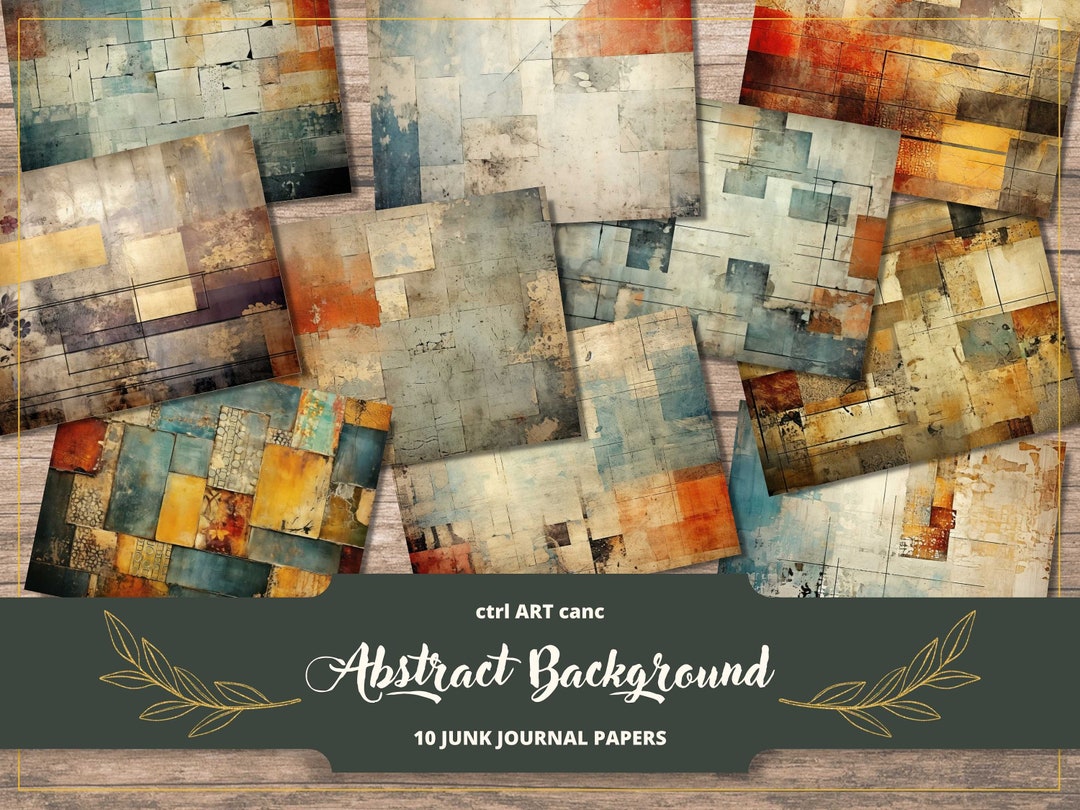 Abstract Collage Junk Journal Kit Digital Paper Scrapbook Kit Printable ...