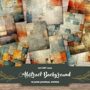 Abstract Collage Junk Journal Kit Digital Paper Scrapbook Kit Printable ...