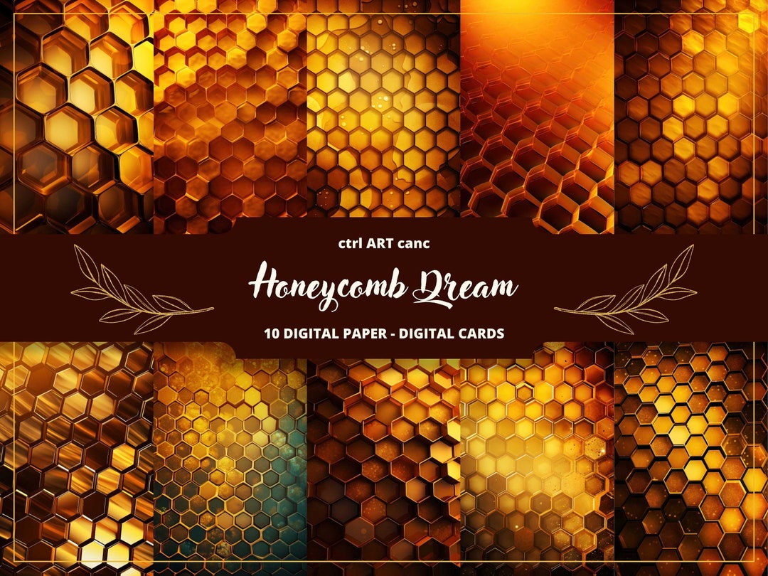 Honeycomb Pattern Digital Paper: Scrapbook & Journaling (JPEG Files) - Etsy