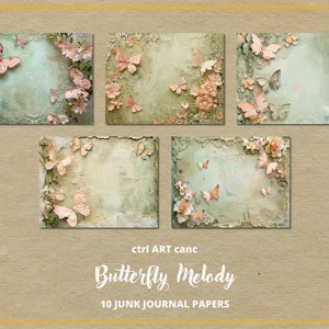 Butterfly Junk Journal Kit Butterfly Scrapbook Kit Butterflies Digital ...