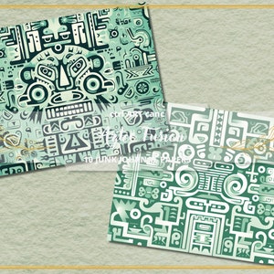 Aztec Digital Paper Maya Journal Kit Inca Printable Paper Maya ...