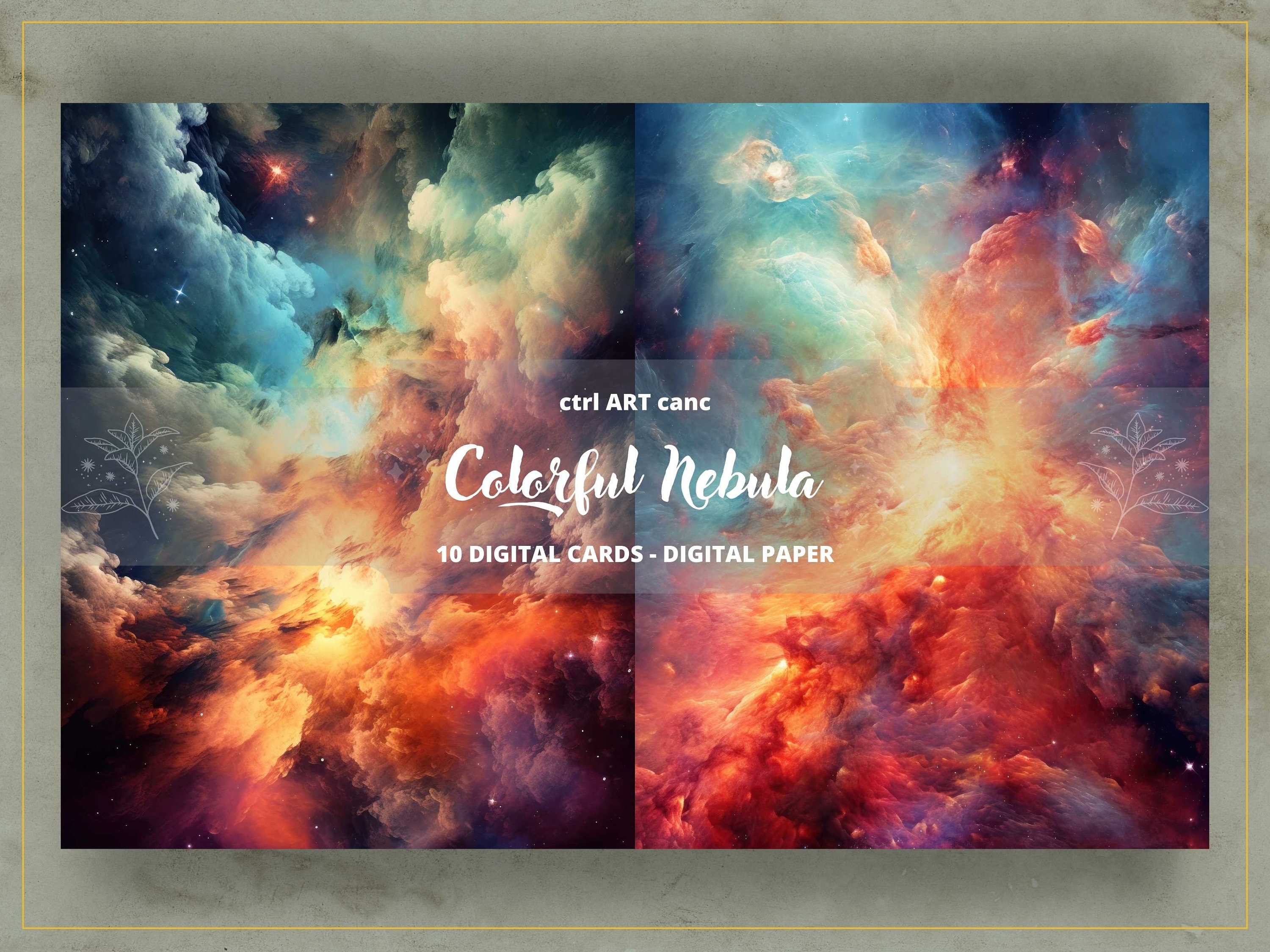 Nebula Digital Paper Printable Space Nebula Galaxy - Etsy