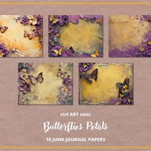 Butterfly Junk Journal Kit Butterfly Scrapbook Kit Butterflies Digital ...