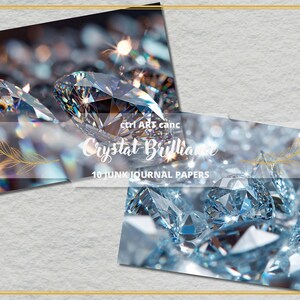 Diamond Digital Paper Kit Crystal Printable Paper Junk Journal Kit ...