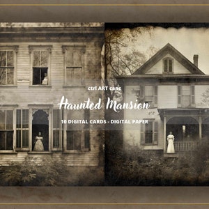 10 Haunted Mansion Printable, Haunted House, Ghosts Haunting Vintage ...