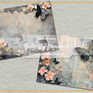 Butterfly Junk Journal Kit Butterfly Scrapbook Kit Butterflies Digital ...