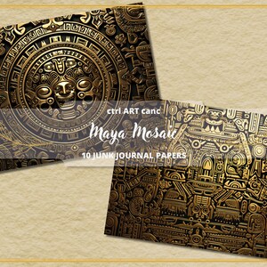 Aztec Digital Paper Maya Journal Kit Inca Printable Paper Maya ...