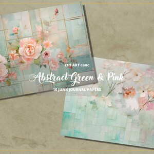 Abstract Collage Junk Journal Kit Digital Paper Scrapbook Kit Printable ...