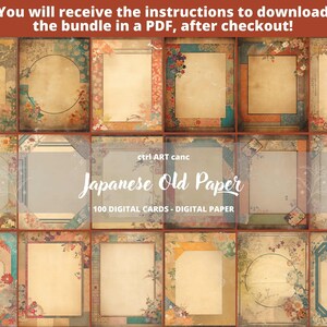 100 Japanese Vintage Paper, Japanese Style, Japanese Old Paper ...