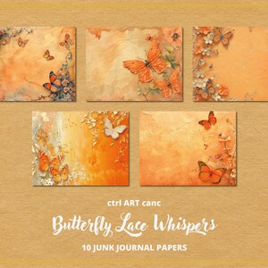 Butterfly Junk Journal Kit Butterfly Scrapbook Kit Butterflies Digital ...