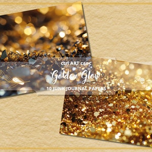 Gold Diamond Digital Paper Kit Gold Printable Paper Junk Journal Kit ...