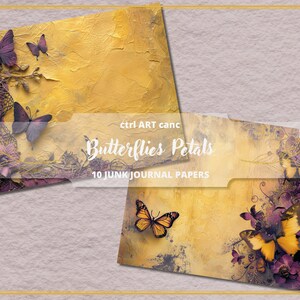 Butterfly Junk Journal Kit Butterfly Scrapbook Kit Butterflies Digital ...