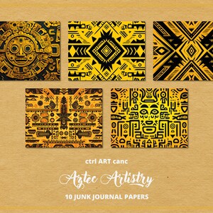 Aztec Digital Paper Maya Journal Kit Inca Printable Paper Maya ...