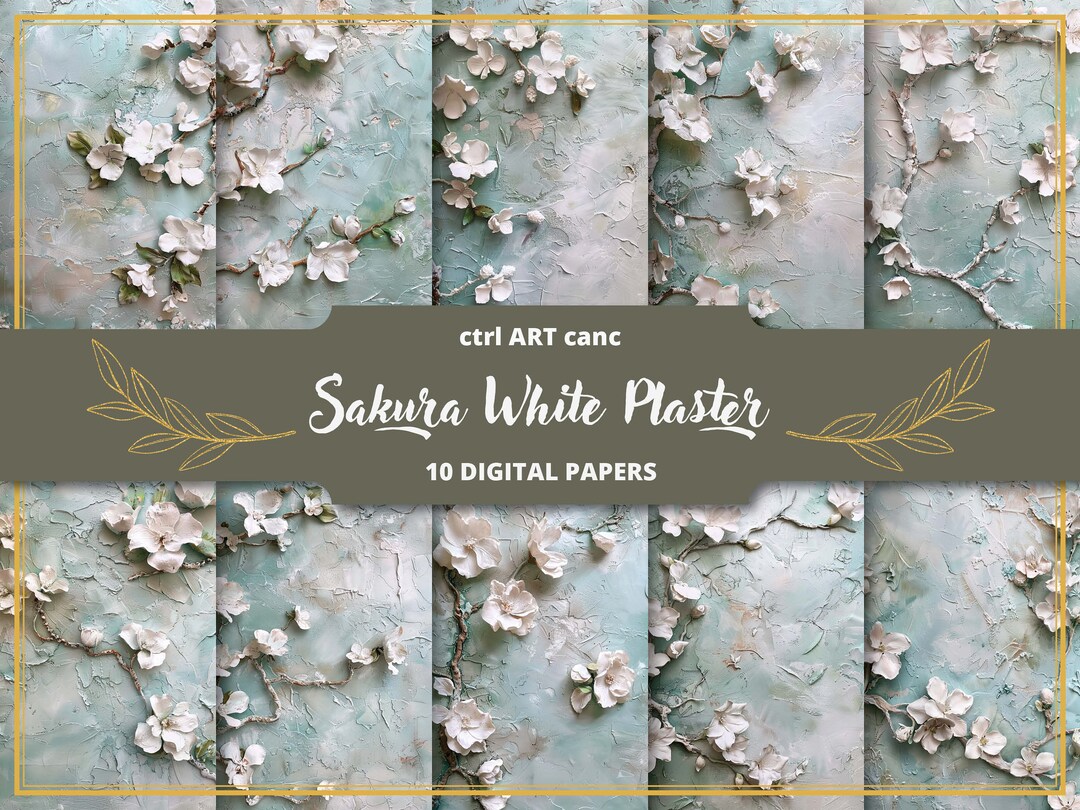 Sakura Digital Paper Junk Journal Kit Sakura Floral Paper Sakura ...
