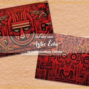 Aztec Digital Paper Maya Journal Kit Inca Printable Paper Maya ...