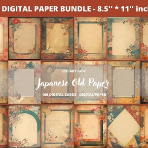 100 Japanese Vintage Paper, Japanese Style, Japanese Old Paper ...