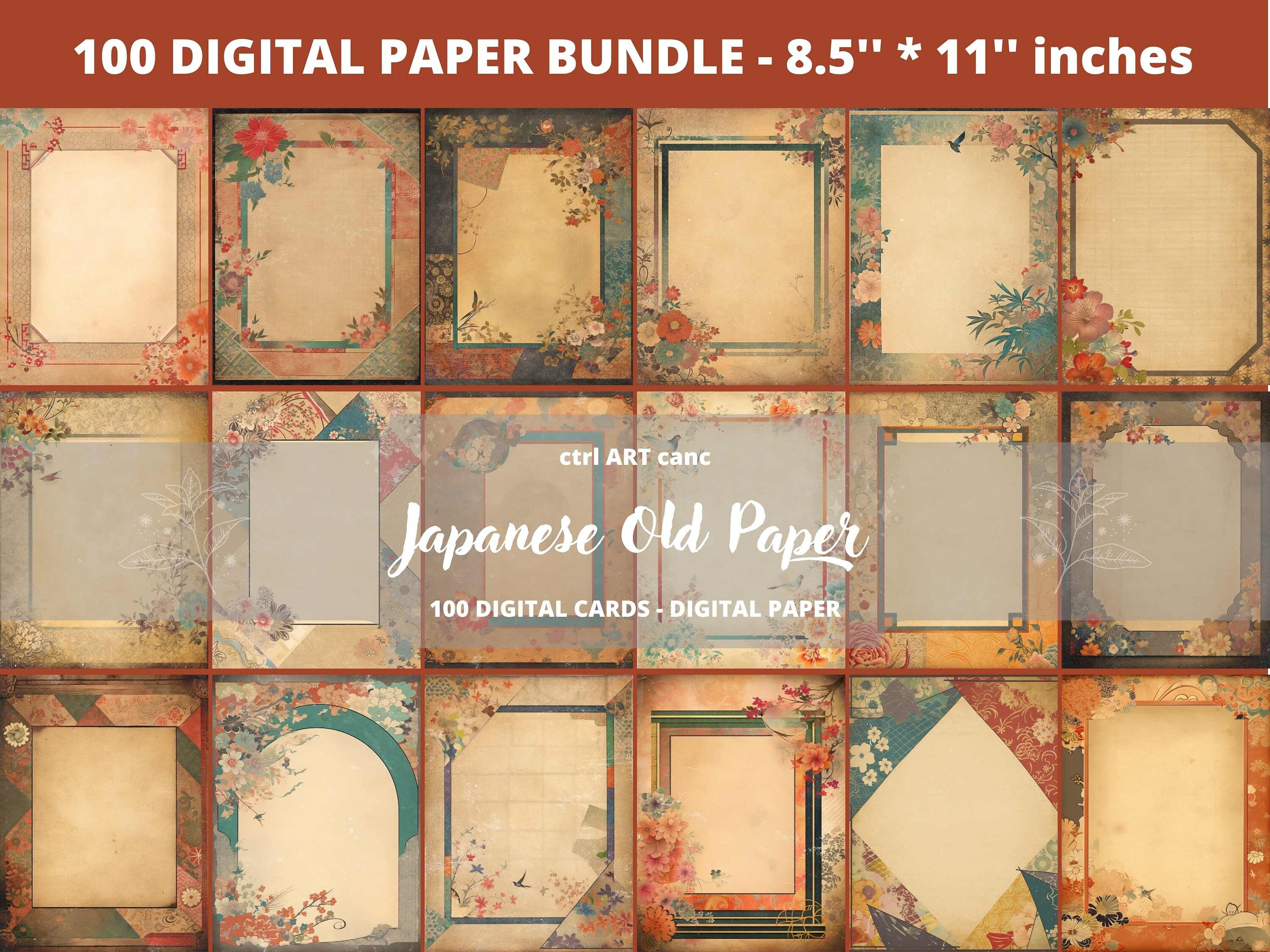 100 Japanese Vintage Paper Japanese Style Japanese Old - Etsy