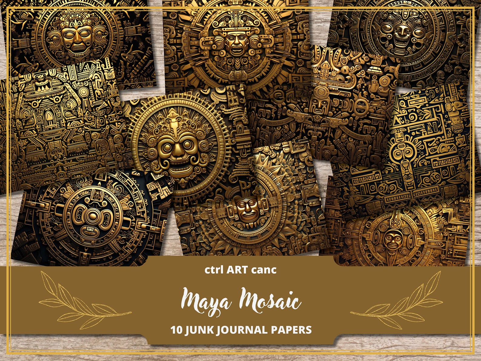 Aztec Digital Paper Maya Journal Kit Inca Printable Paper Maya ...