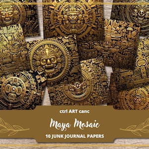 Aztec Digital Paper Maya Journal Kit Inca Printable Paper Maya ...