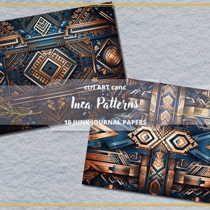 Aztec Digital Paper Maya Journal Kit Inca Printable Paper Maya ...