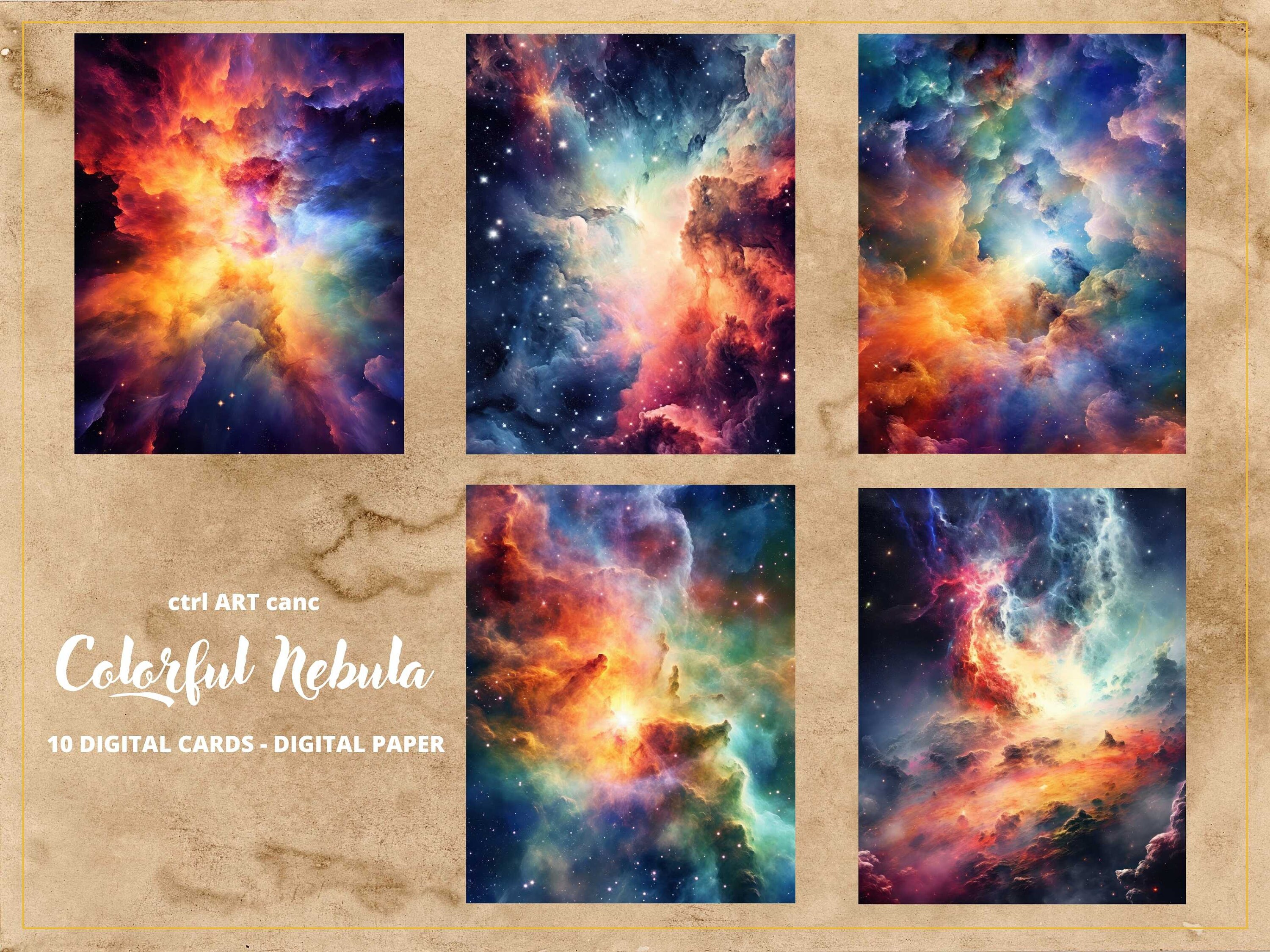 Nebula Digital Paper Printable Space Nebula Galaxy - Etsy
