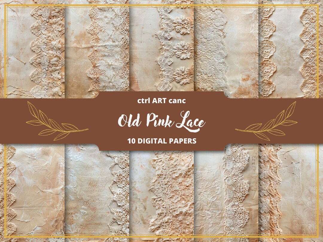 Vintage Lace Digital Paper Lace Journal Kit Lace Scrapbook Paper for ...