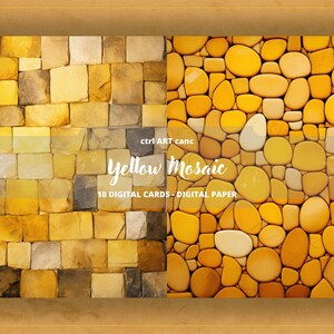 Mosaic Printable Paper for Scrapbook Paper Background Yellow Junk ...