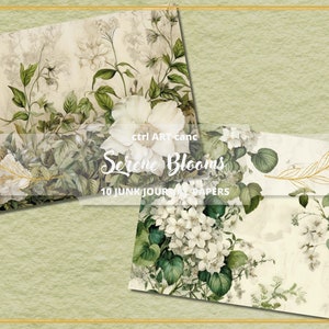 Floral Junk Journal Kit Paper Decor Scrapbook Kit Digital Paper ...