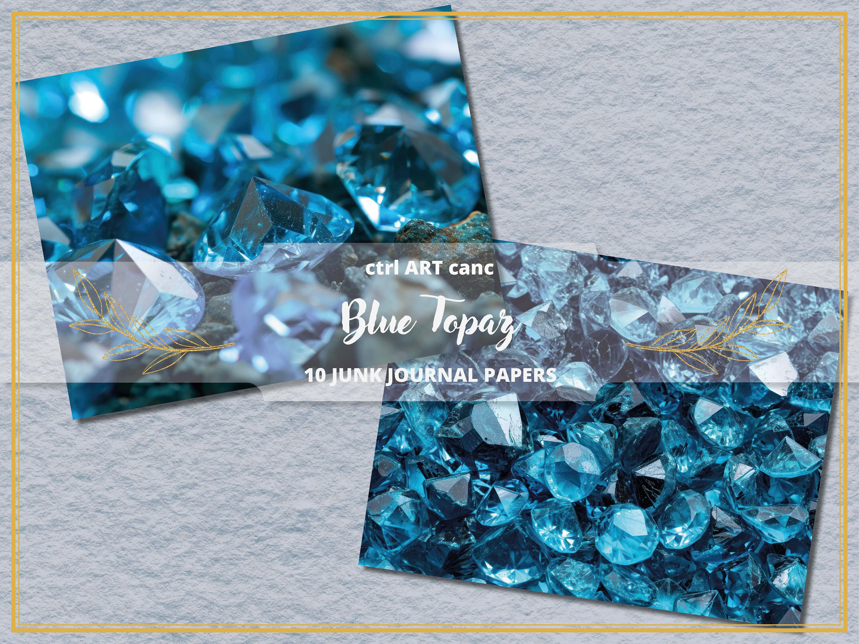 Blue Diamond Digital Paper Kit Blue Printable Paper Junk Journal Kit ...