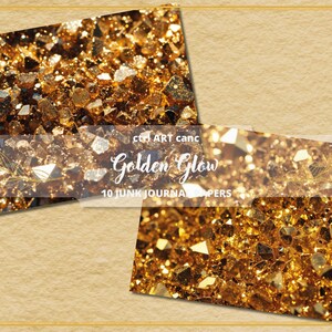 Gold Diamond Digital Paper Kit Gold Printable Paper Junk Journal Kit ...