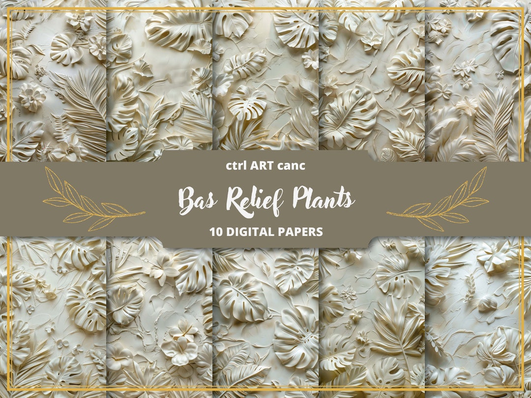 Monstera Plant Digital Paper: Tropical Scrapbook Journal Kit (JPEG) - Etsy