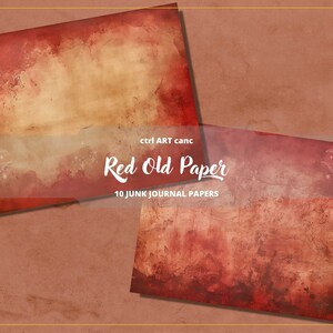 Red Old Paper Background Stained Paper Wallpaper Junk Journal Paper ...