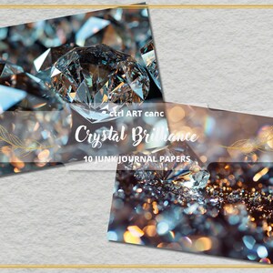 Diamond Digital Paper Kit Crystal Printable Paper Junk Journal Kit ...